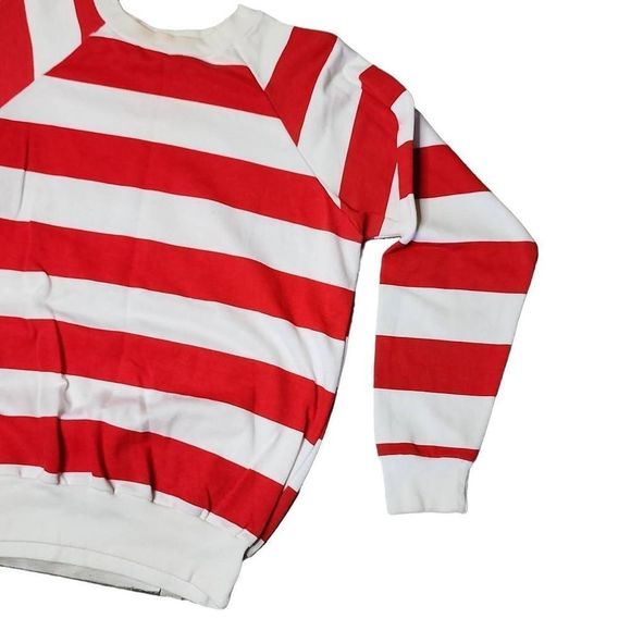 Vintage | Sweaters | Vintage Late5s Wheres Waldo Red White Striped Crew ...